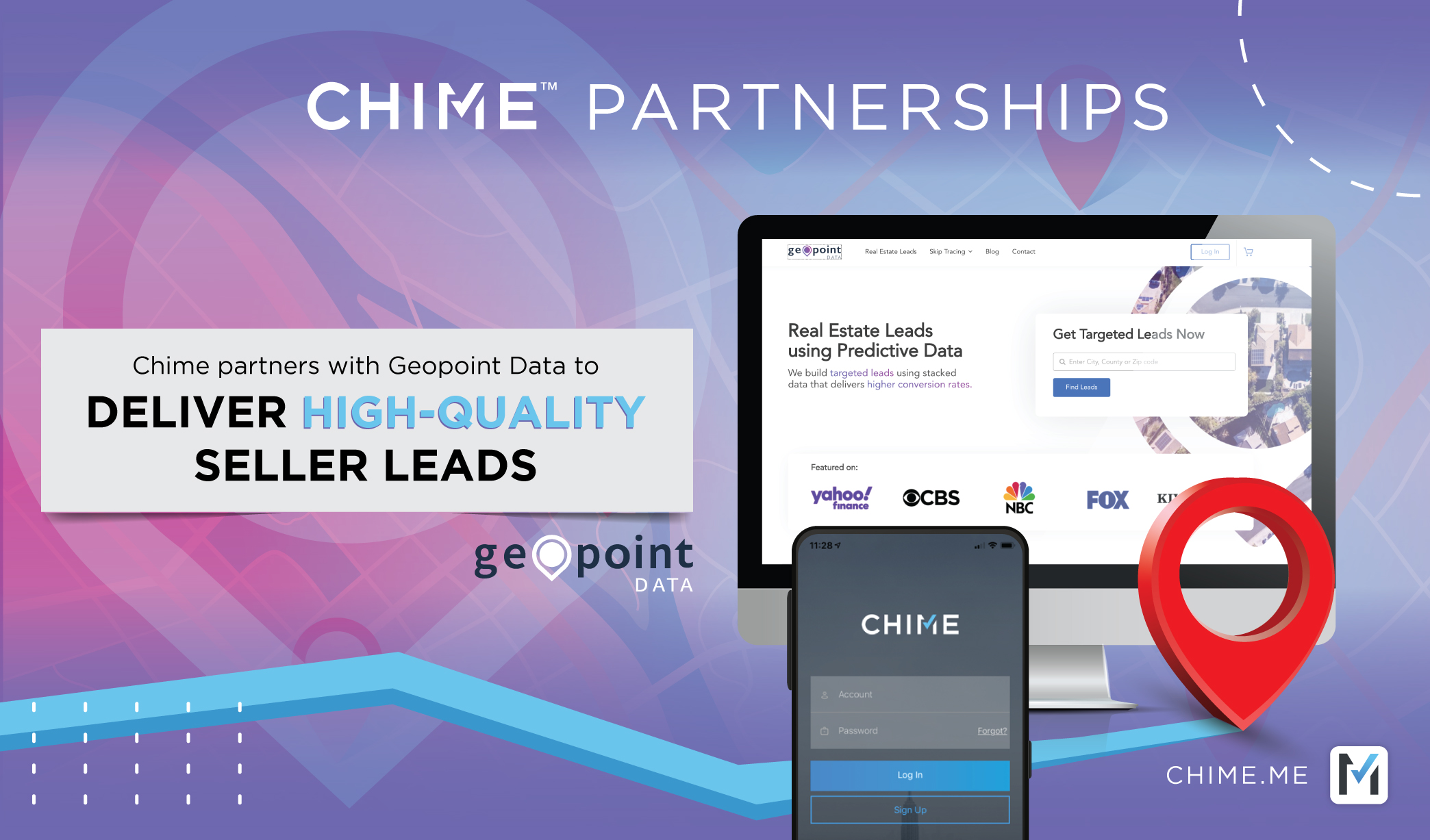 Chime Partners with Geopoint Data to Provide High-Quality Seller Leads